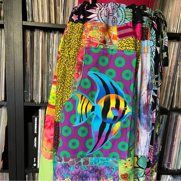 Vintage | Skirts | Festival Mondegreen Fishman Donuts Mexico Tropical ...